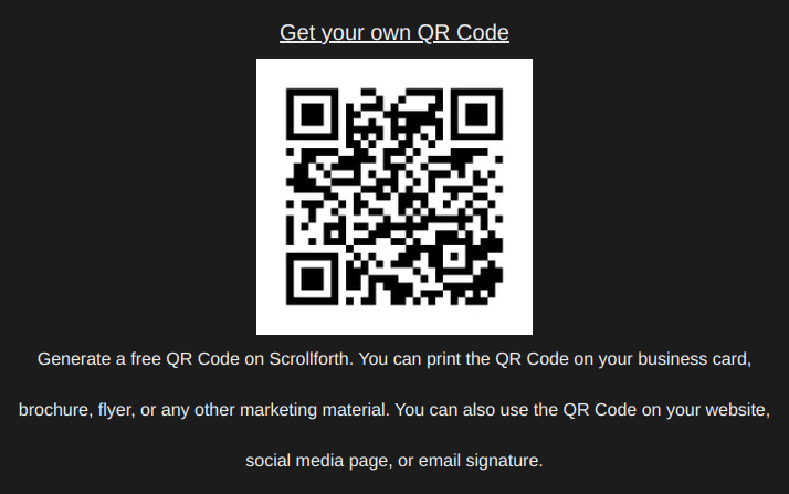 QR Code Generator - Scrollforth | Scrollforth